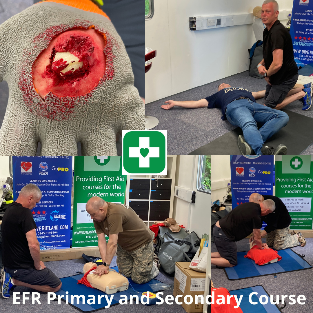 EFR: Primary and Secondary Care (CPR & First Aid) Course | Dive Rutland